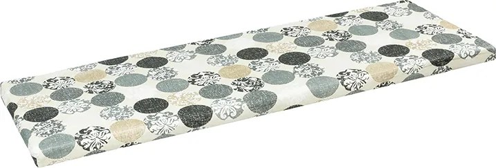 Bellatex Sedák na lavici hladký Šedá,Bílá 40x150 cm