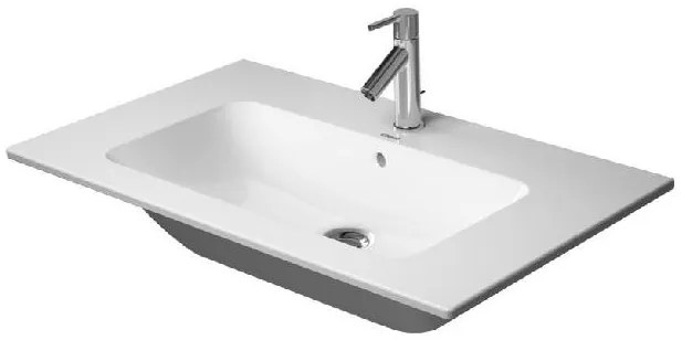 Duravit ME by Starck - Umyvadlo nábytkové 830x490 mm, s přepadem, s otvorem pro baterii, WonderGliss, bílá 23368300001