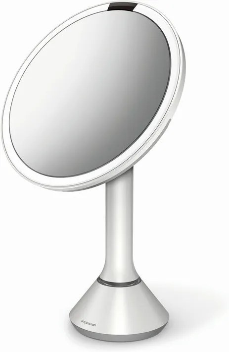 Simplehuman, Stolní kosmetické zrcadlo s LED osvětlením a dotykovým ovládáním Sensor Mirror, 20 cm | bílá