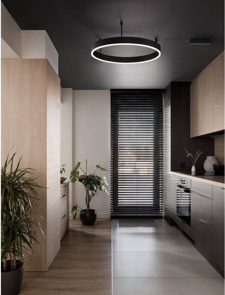 Matně černé hliníkové LED stmívatelné stropní svítidlo Motif – Nova Luce