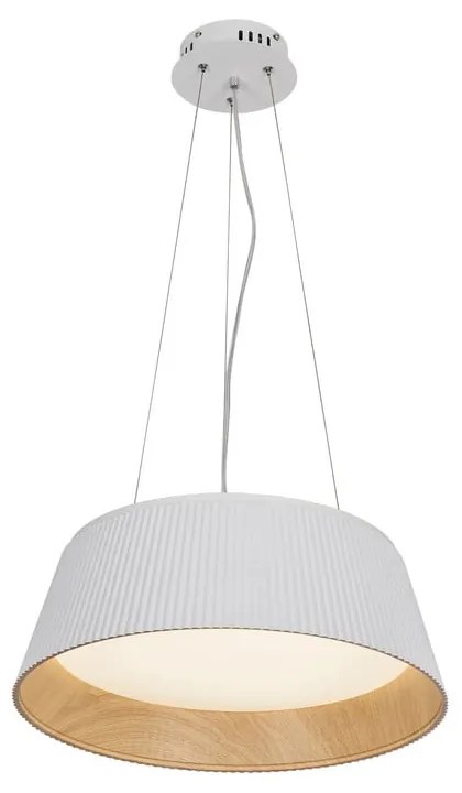 LED závěsné svítidlo s kovovým stínidlem v bílo-přírodní barvě ø 45 cm Umbria – Candellux Lighting