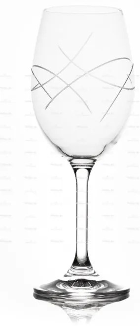 Crystalex - Bohemia Crystal Sklenice na bílé a červené víno Lara Waves 350 ml, 6 ks