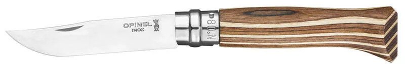 Opinel Laminated Birch N°08 zavírací nůž finská bříza 8,5 cm, hnědá, 002388