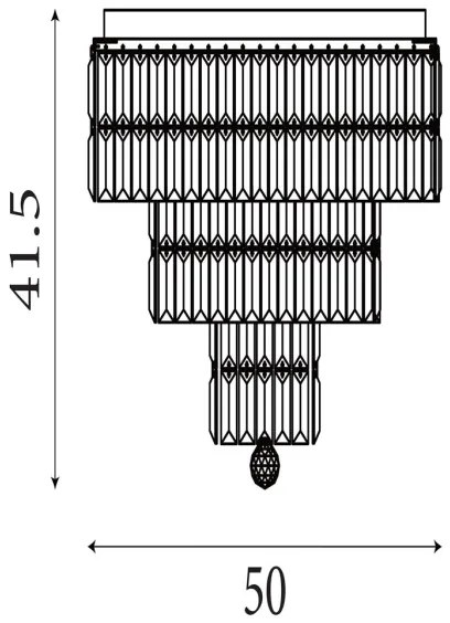 Searchlight 61321-6SB - Stropní svítidlo EMPIRE 6xE14/60W/230V IP44