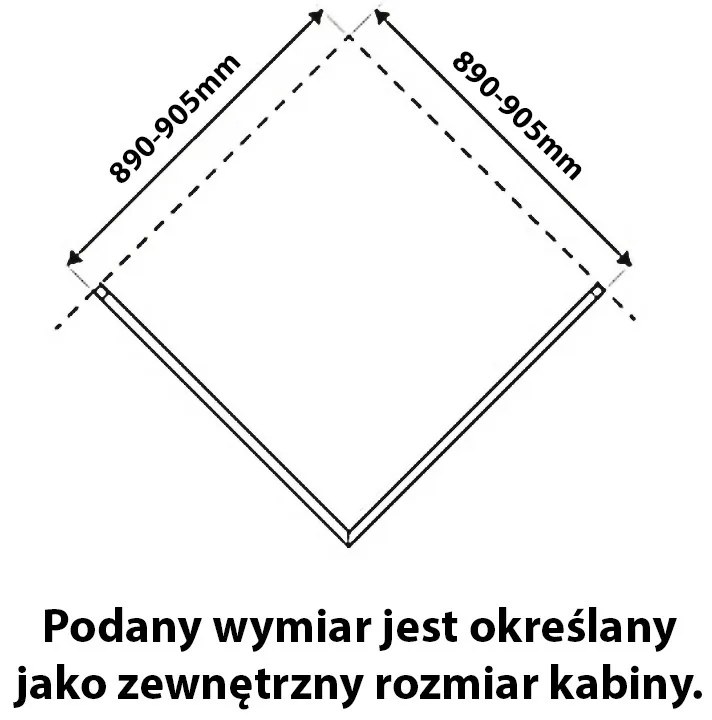 BPS-koupelny Čtvercový sprchový kout HYD-SK04C 90x90 zlatá kartáčovaná/transparent - bez vaničky
