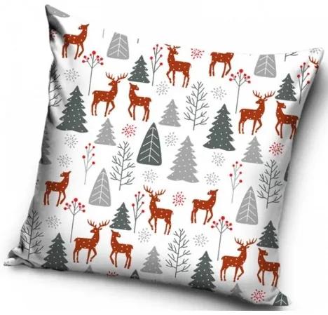 Tiptrade - Vánoční dekorační polštář - zimní les / 40 x 40 cm