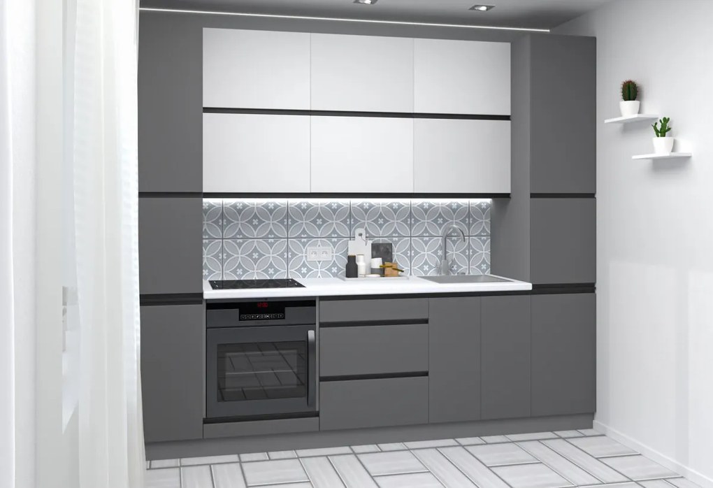 Sada 2.6 v Bílá/Bílá M01, n Šedá/Tmavě šedá M04, pr černá, pl šedá RioLine Luxe / RíóLajn Lux Matný