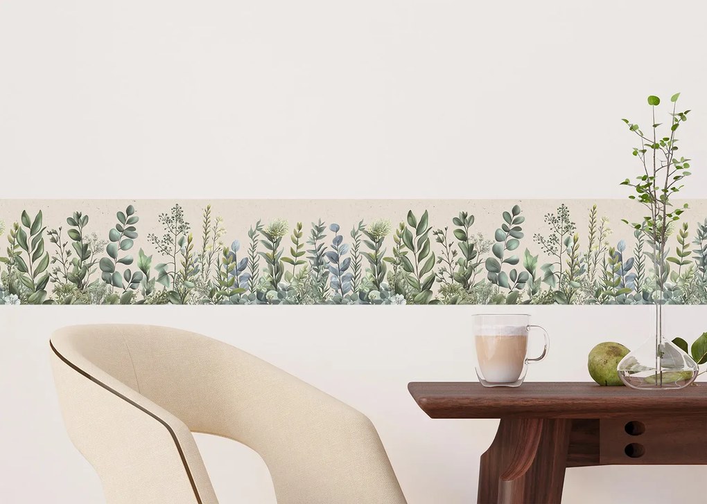 Samolepící bordura na zeď Zeleně | 5 m x 13.8 cm | DWB8477