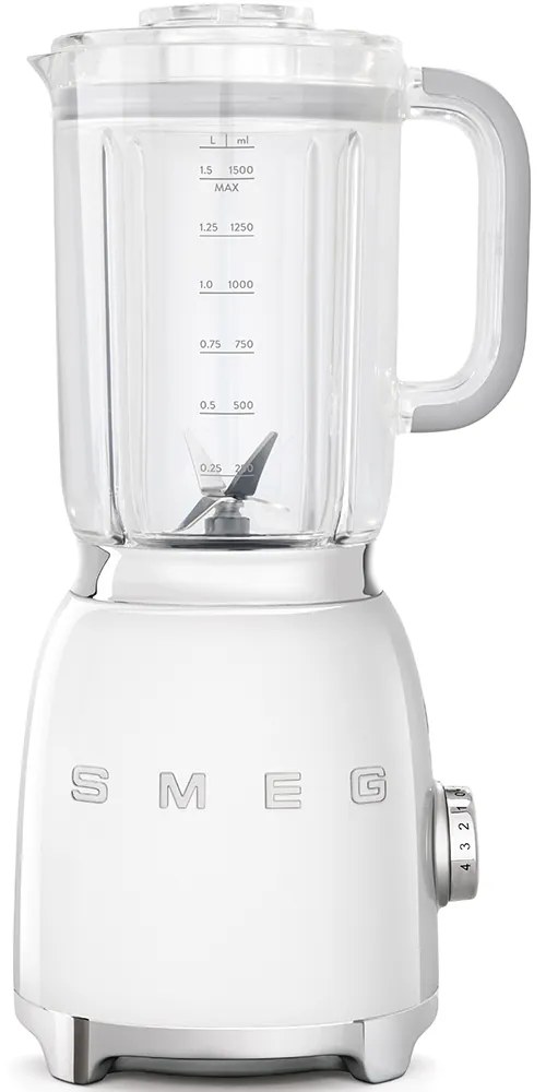 Stolní mixér Smeg 50's style BLF01WHEU / 800 W / 1,5 l / lesklá bílá