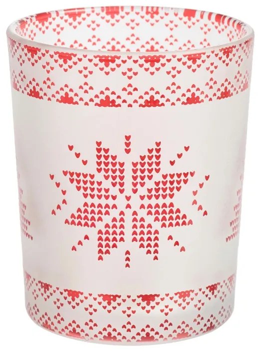 YANKEE CANDLE RED NORDIC FROSTED GLASS SVÍCEN NA 49 g ČI ČAJOVOU SVÍČKU