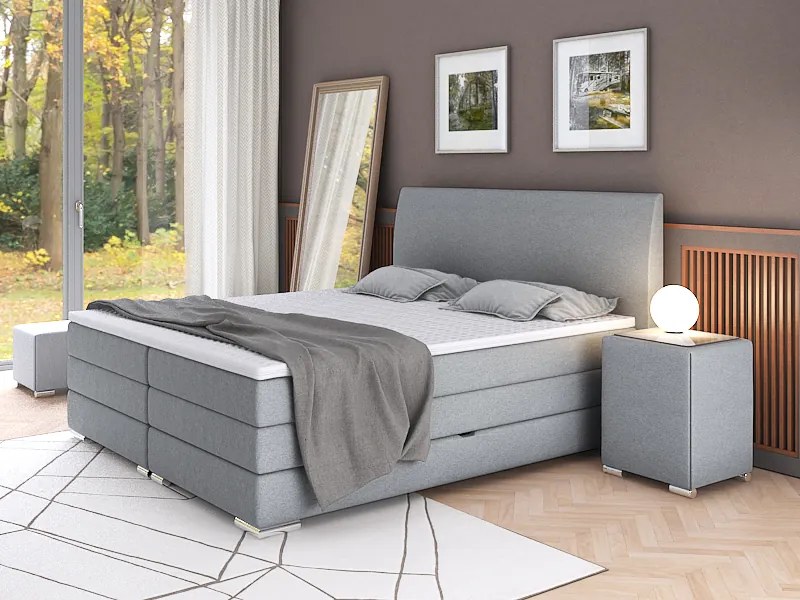 Postel boxspring Lotus 180x200 s úložným prostorem - výběr látek