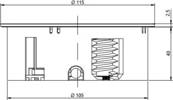 Stolní zásuvka BACHMANN Twist 931.016 2x230V matný chrom/černá