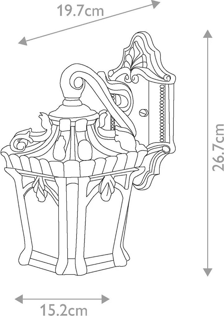 Elstead TOURNAI venkovní nástěnná lampa 27 cm IP44 1xE27