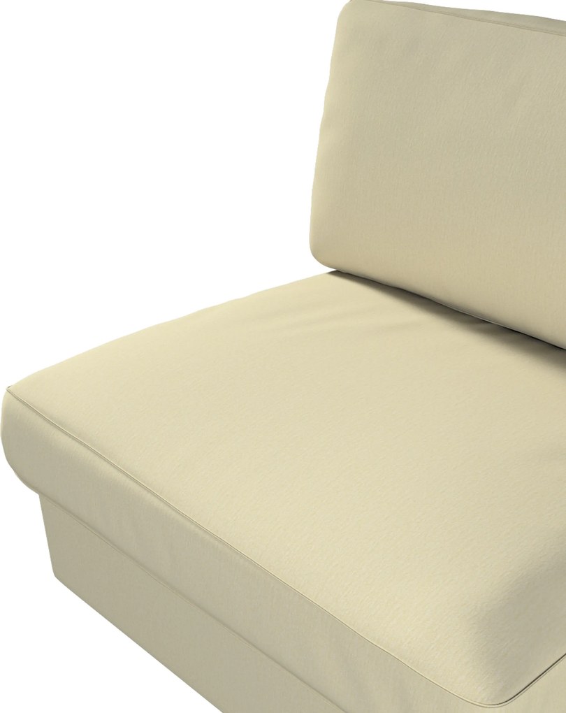 Potah na neskládací křeslo IKEA Kivik barva krémová látka lesklé, pletený vzor