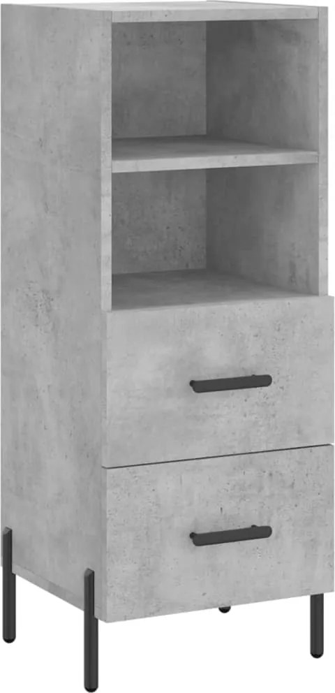 Skříň highboard betonově šedá 34,5x34x180 cm kompozitní dřevo 3200269