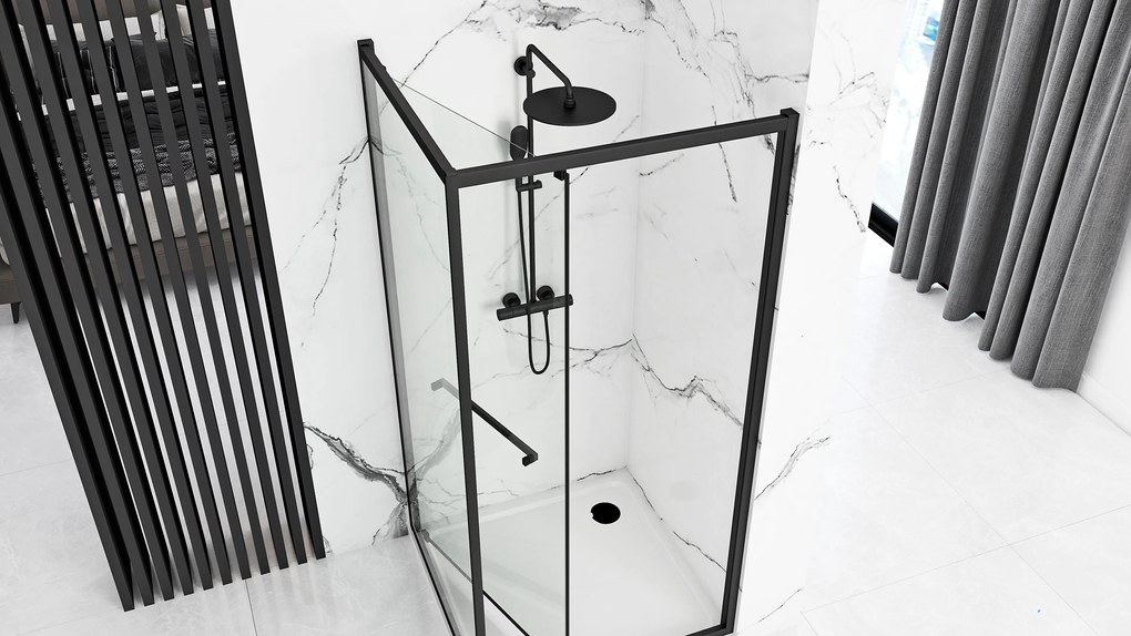 Rea, Sprchový kout Rea Space In Black 80x100, KPL-K0882