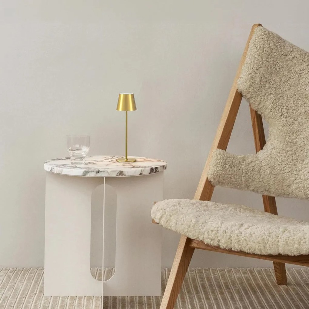 Toolight Toolight, dotyková LED noční stolní lampa 5W, 3 barvy světla, USB napájení, APP1364-T GOLD, zlatá lesklá, OSW-08627