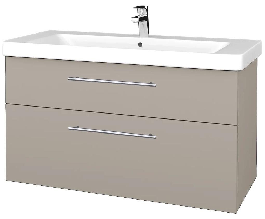 Dřevojas Koupelnová skříň Q MAX SZZ2 105 Varianta: N01 Bílá lesk / Úchytka T04 / IND Individual