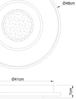 Globo 48552D - LED Stmívatelné stropní svítidlo BRIENNA LED/36W/230V + DO