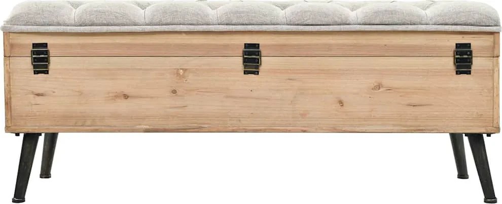 Úložná lavice 110 cm masivní jedlové dřevo 339294