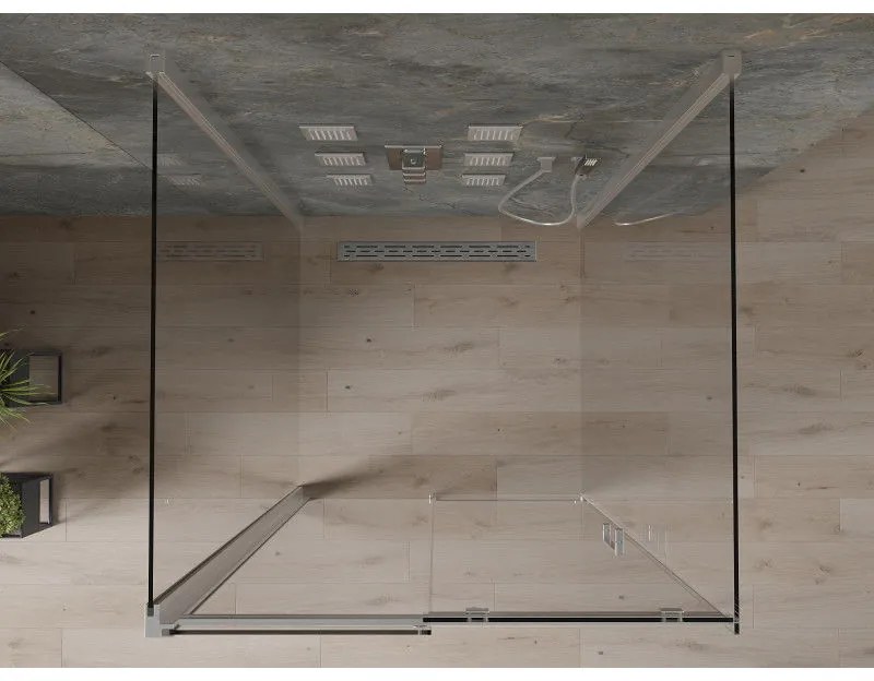 Mexen Omega 3-stěnový sprchový kout 100x100 cm, 8mm čiré sklo - chromový profil, 825-100-100-01-00-3S