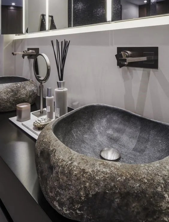 Indera The Lavabo Batu Kali 57016 Umyvadlo z přírodního říčního kamene - malé