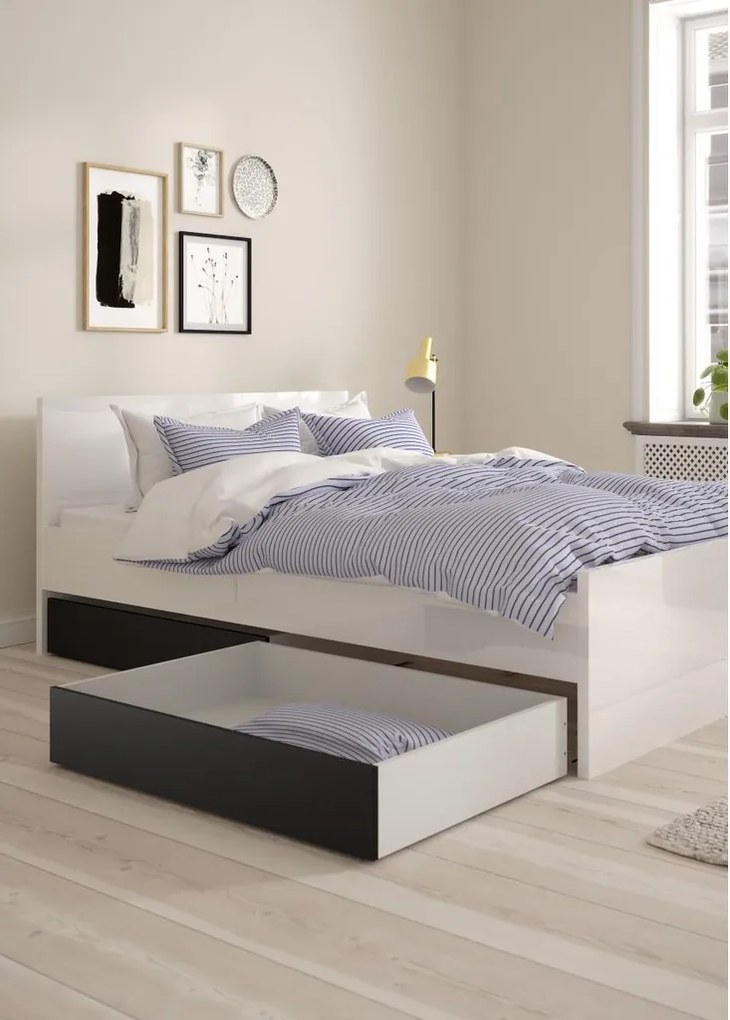Zásuvky pro postel Simplicity - šířka 99 cm, 2 ks, černý mat