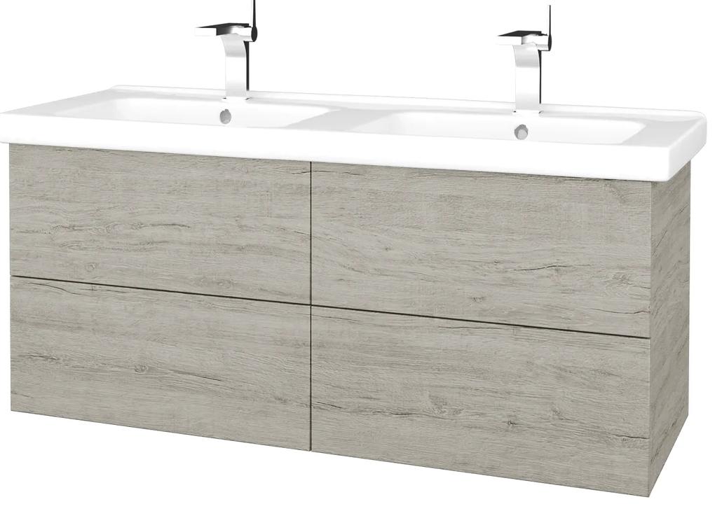 Dřevojas Koupelnová skříň VARIANTE SZZ4 125 (umyvadlo Harmonia) Varianta: N01 Bílá lesk / M01 Bílá mat