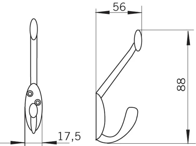 Siro Nábytkový věšák PEDRO černý