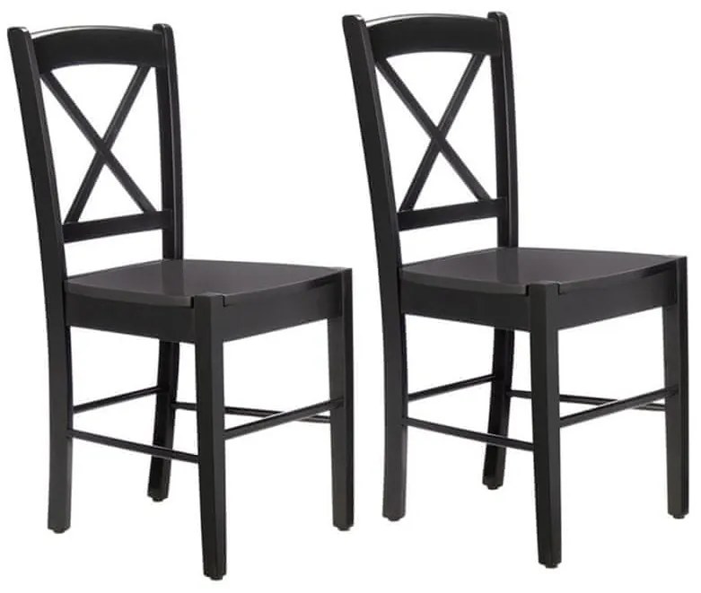 Danish style Jídelní židle Treno (SET 2 ks), černá