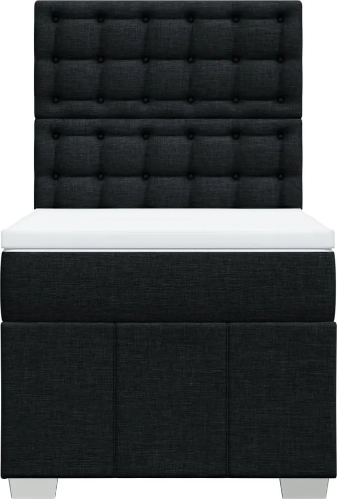 Box spring postel s matrací černá 90x190 cm textil 3291539