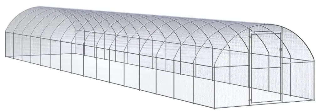 Venkovní klec pro kuřata 3 x 16 x 2 m pozinkovaná ocel 3095469