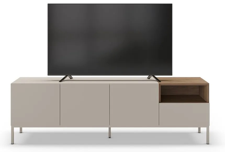 Krémový TV stolek 180x55 cm Cailin – Marckeric
