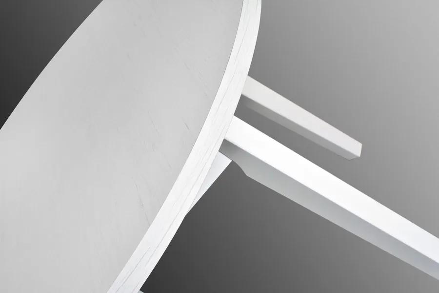 Jídelní stůl OSLO 3 + doprava zdarma deska stolu bílá, podstava stolu bílá, nohy stolu buk