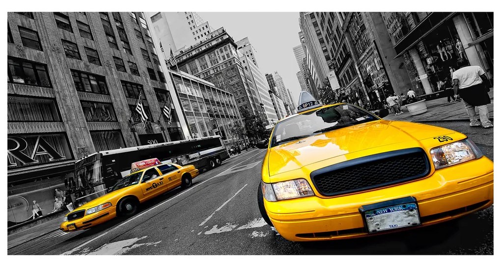 Foto obraz sklo tvrzené Taxi New York