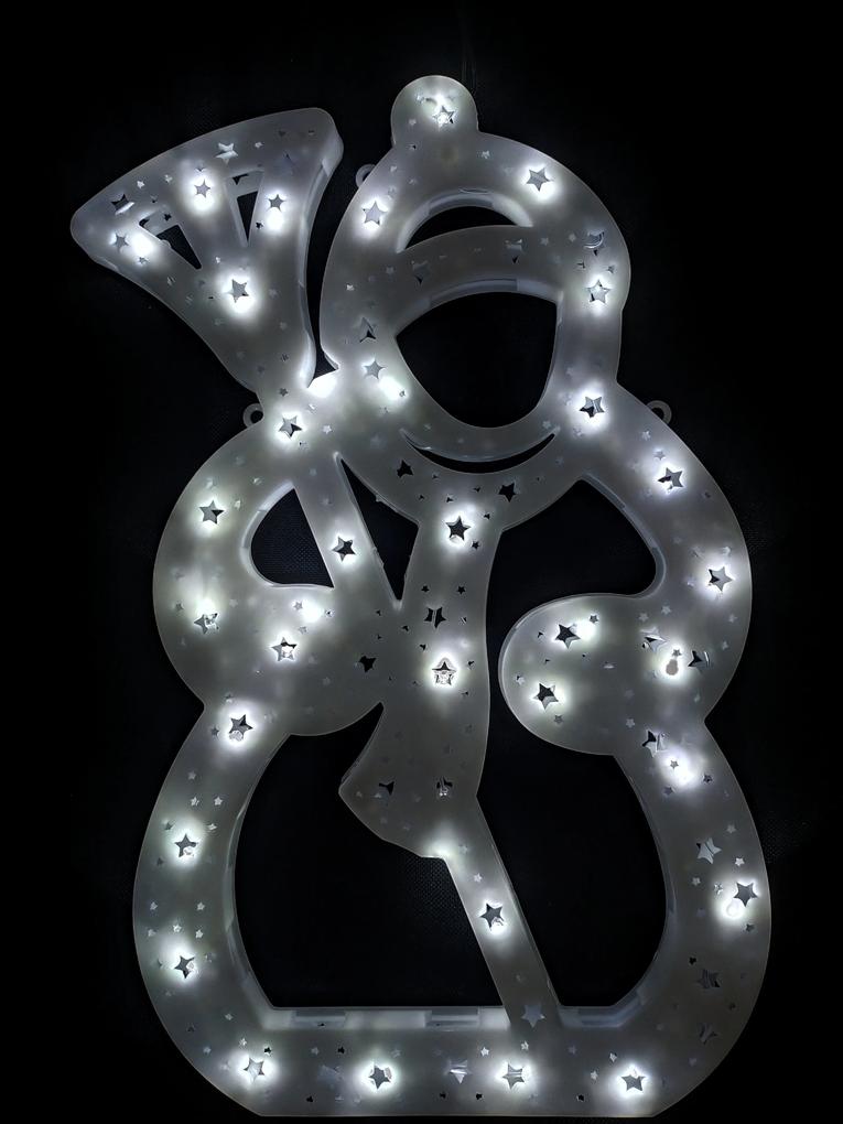 Vánoční svítící LED dekorace - SNĚHULÁK, různé barvy a velikosti Barva: Studená bílá, Velikost (cm): 40cm