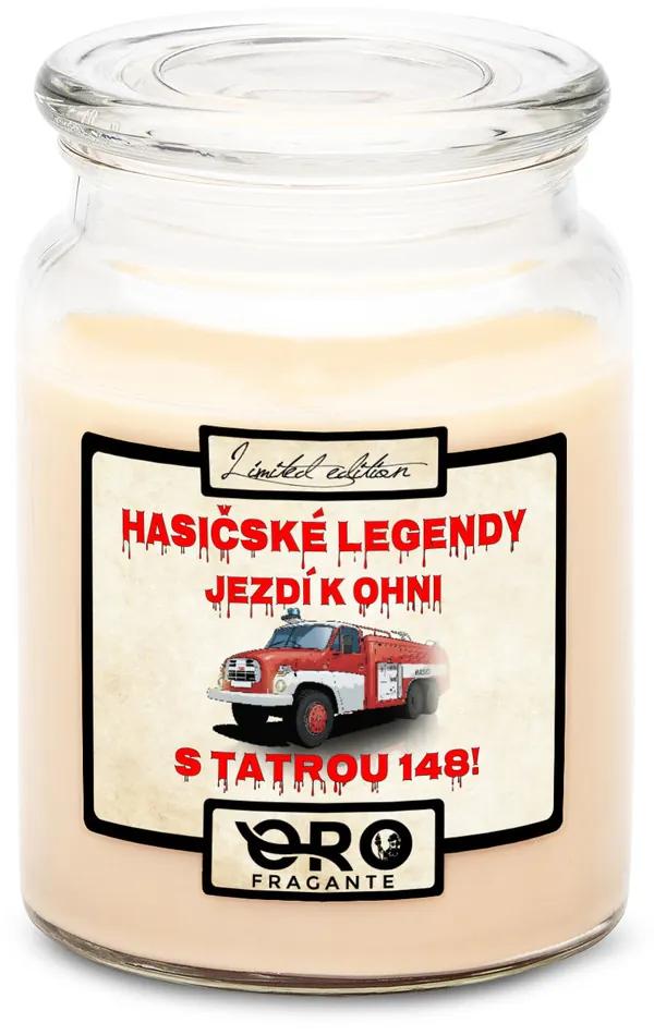 Svíčka Hasičské legendy – Tatra 148 (Vůně svíčky: Vanilka)