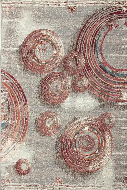 Balta  Kusový koberec Zoya 154/999X šedý červený 80 x 165