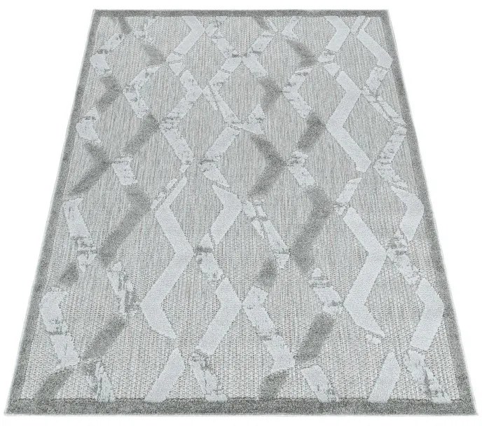 Ayyildiz, Kusový koberec Bahama 5158 Grey – na ven i na doma, 80x250, šedá, chodba / předsíň
