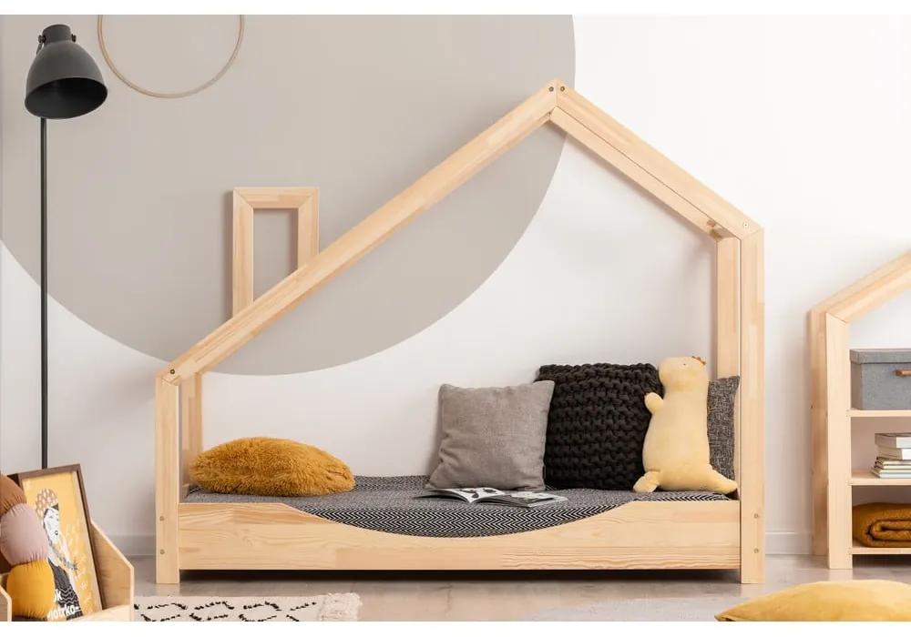 Domečková postel z borovicového dřeva Adeko Luna Elma, 70 x 140 cm