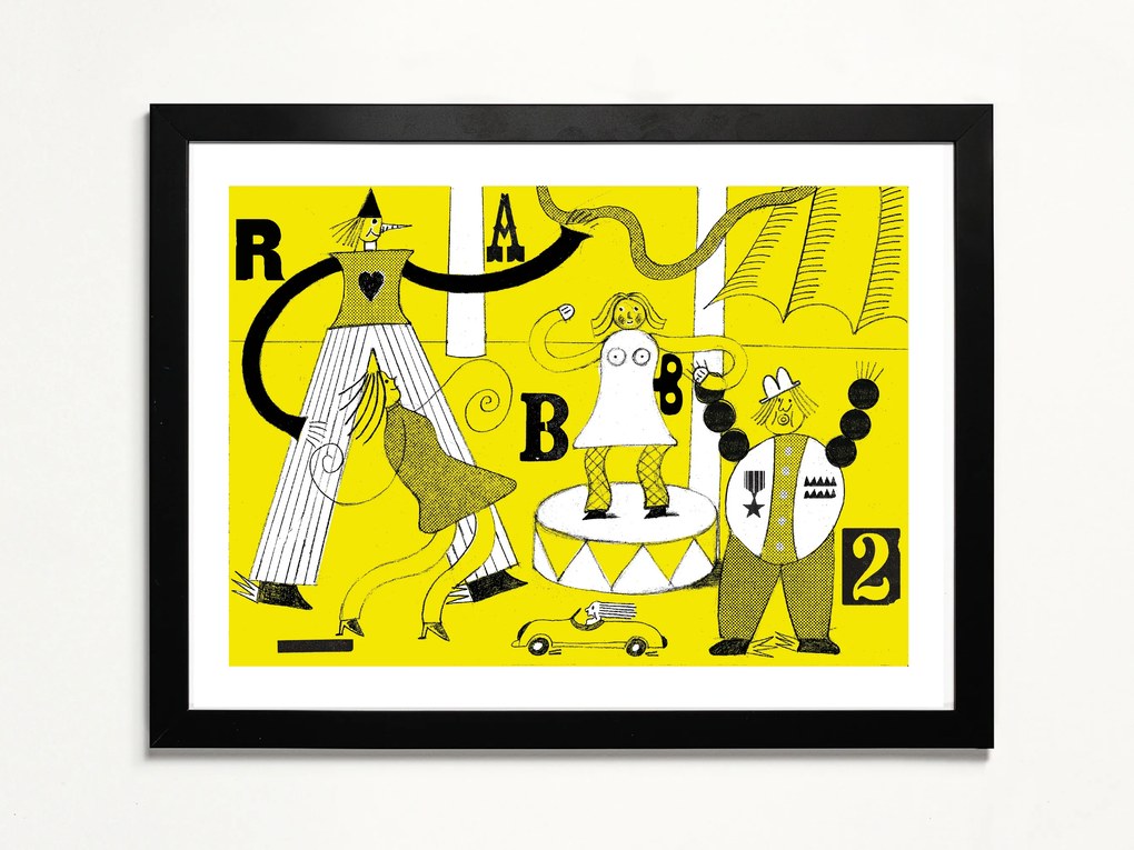 Přemysl Černý | Cirkus Rám: Černý, Velikost: 40 x 60 cm