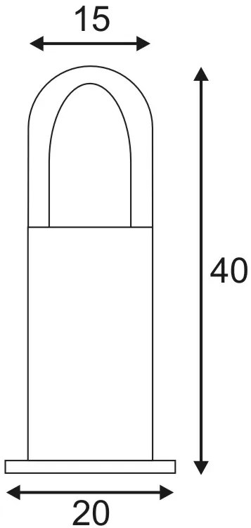 SLV 229431 Rusty Cone 40, venkovní sloupek, 1x11W (energeticky úsporné), patina rzi, IP54, 40cm