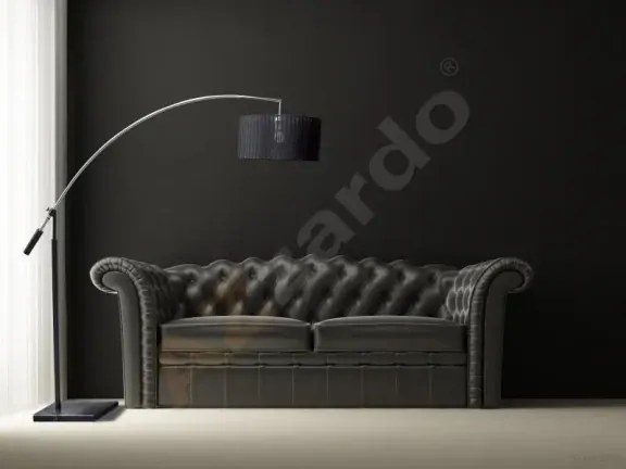 Retro stojací lampa Bianca chrom/černé