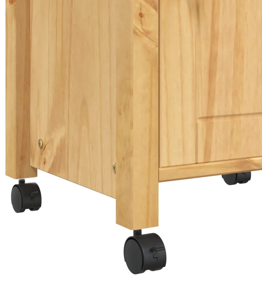 Kuchyňský vozík MONZA 48 x 40 x 90 cm masivní borové dřevo - Default Title