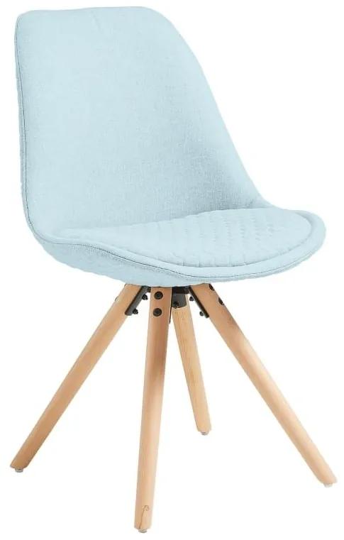 Jídelní židle LaForma Lars, světle modrá/přírodní