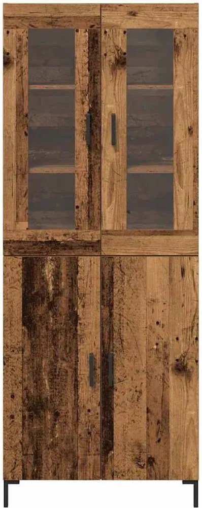 Vysoký bufet 2 ks Staré dřevo 69,5 x 34 x 180 cm 3334349
