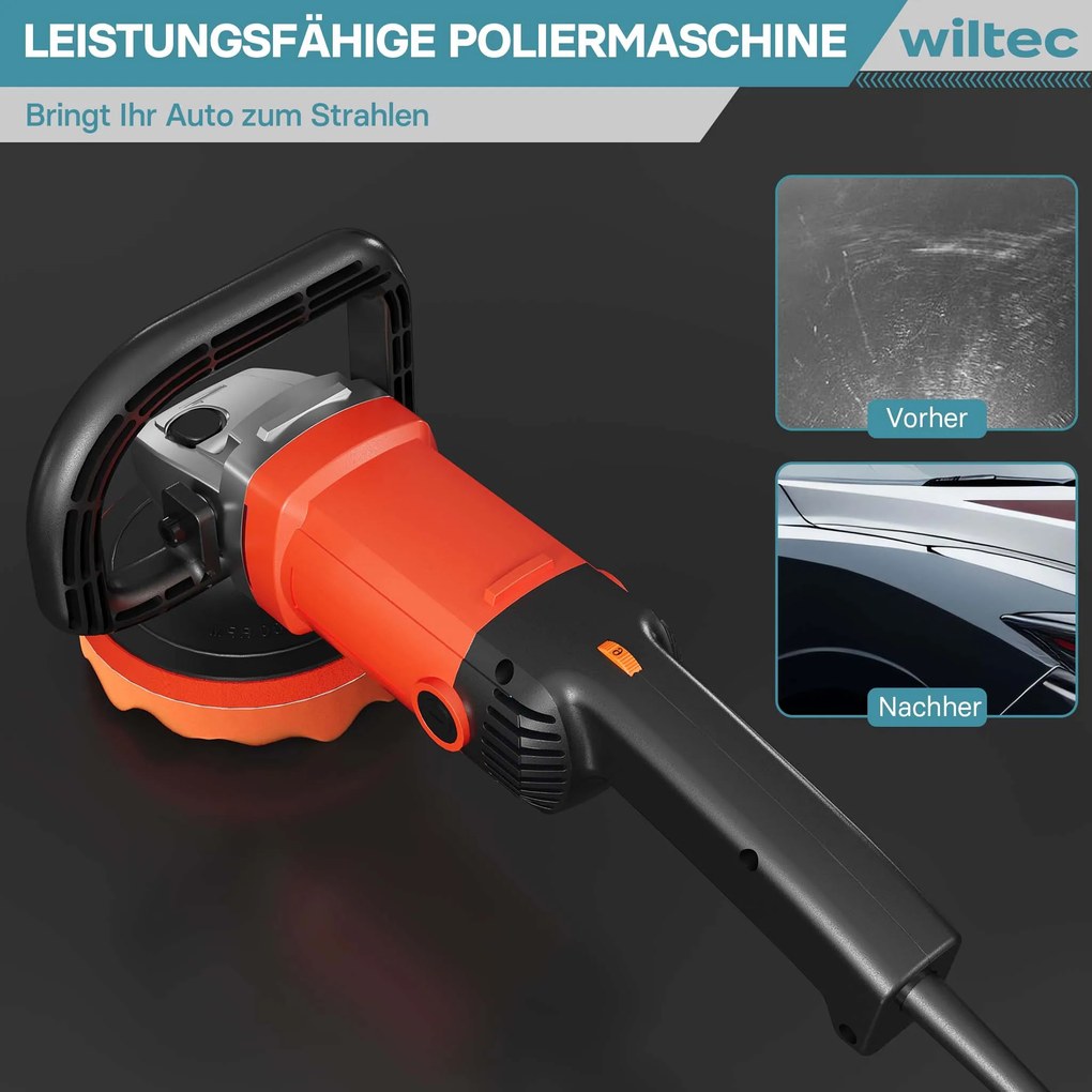Leštička Wiltec – 1200 W, 3000 ot./min (62883)