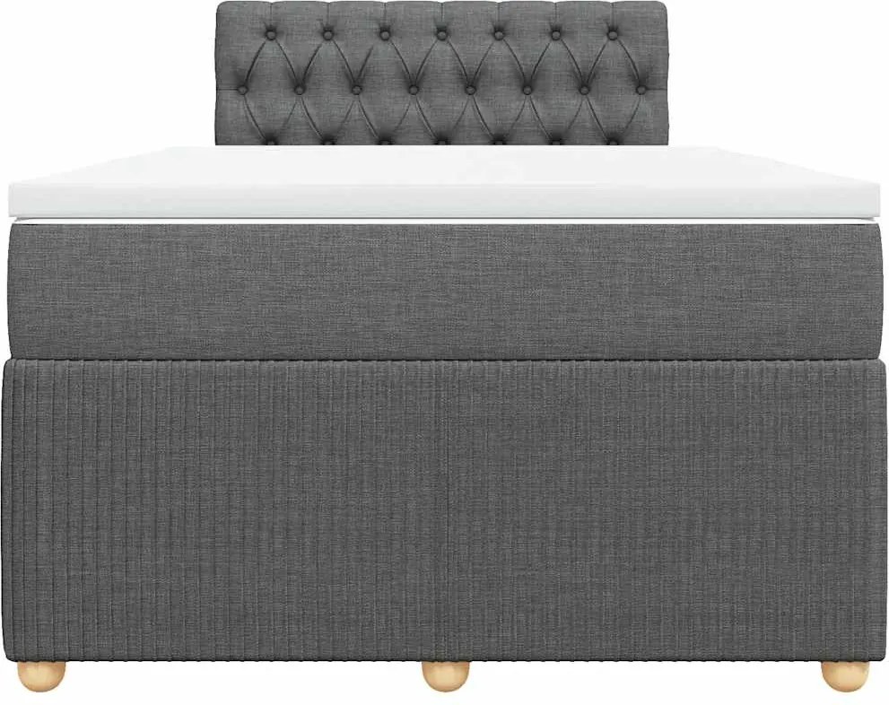 Box spring postel s matrací tmavě šedá 120x190 cm textil 3287403