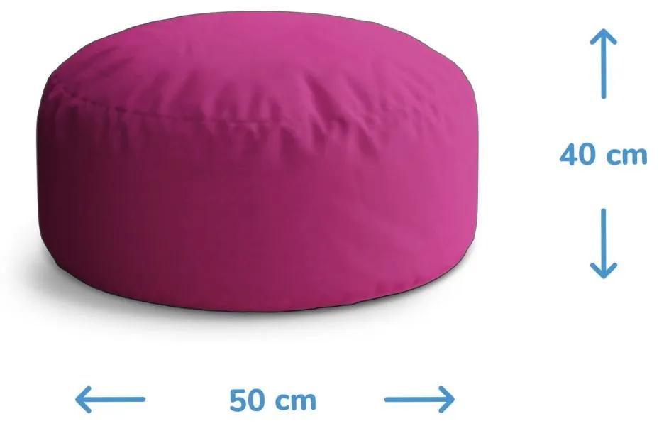 Sablio Taburet Circle Růžové obláčky: 40x50 cm