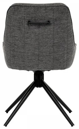 Jídelní konferenční židle tmavě šedá černé kovové nohy otočný mechanismus HC-535 GREY2